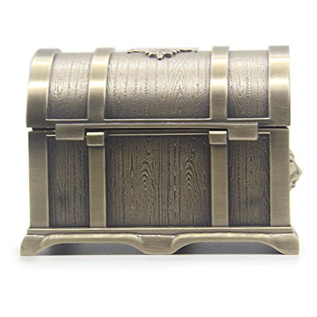 AVESON Rectangle Vintage Metal Treasure Chest Trinket Jewelry Box Gift Box Ring Case for Girls Ladies Women, Medium, Bronze