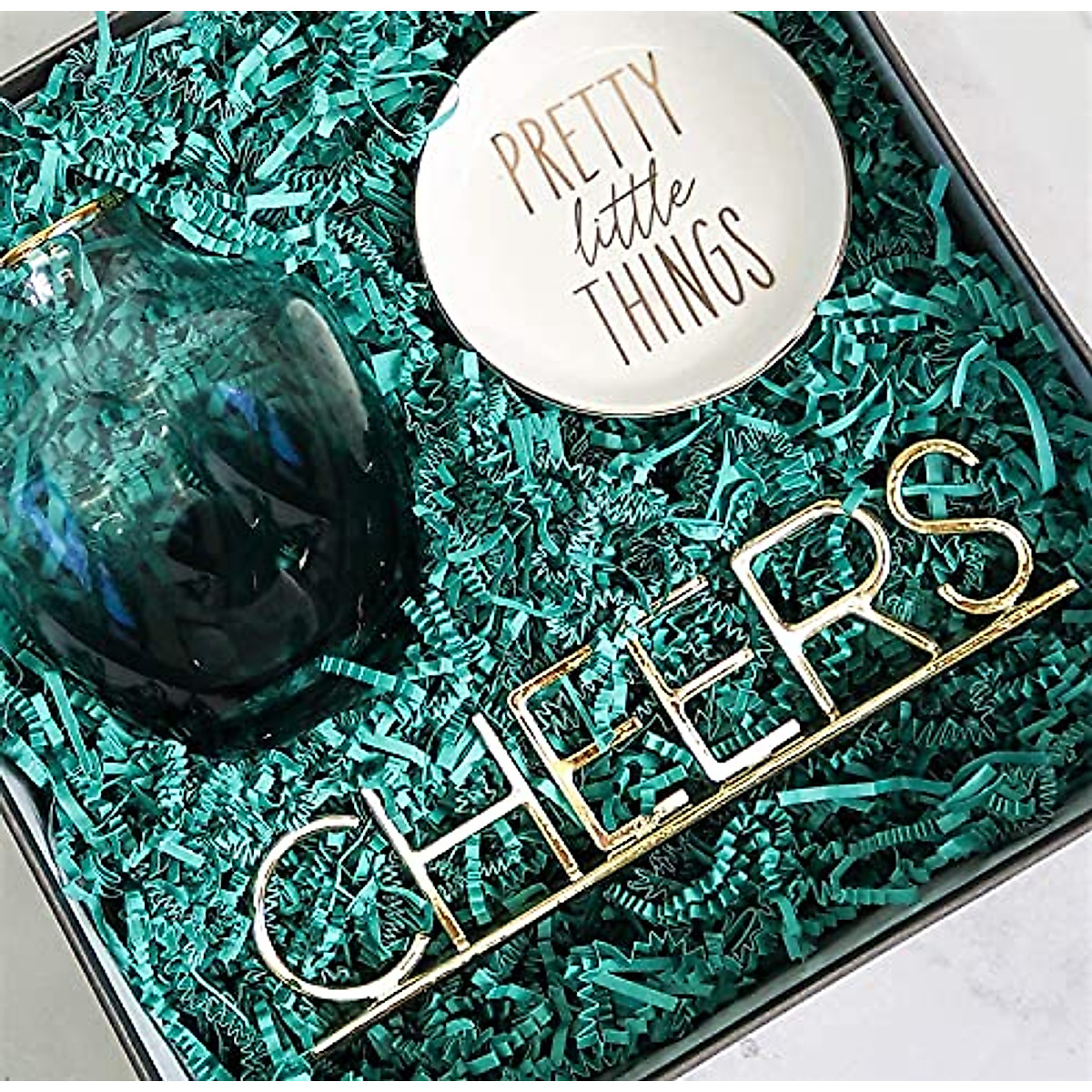 MagicWater Supply Crinkle Cut Paper Shred Filler (4 oz) for Gift Wrapping & Basket Filling - Teal