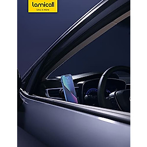 Magnetic Phone Holder for Car Vent - [6 Upgraded Magnet, 22.7% Stronger] Lamicall Car Magnetic Phone Mount with [Longer Hook] Fit More Vent, iPhone Car Mount Stand Cradle Clip Grip Fit All Cell Phones