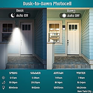 HiBay LED Dusk to Dawn Wall Pack Light with Photocell Sensor, 35W 4750LM 5000K Daylight Outdoor Wall Lights Replaces 150-250W HPS/HID, IP65 Exterior Patio Security Wall Lighting, 8-Pack