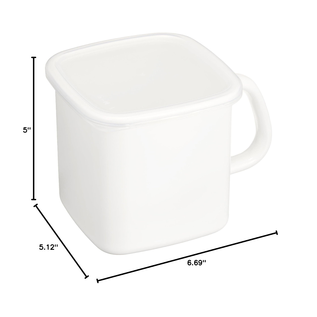 野田琺瑯(Nodahoro) Noda enamel retention chauffeur stocker Rectangular white 1.2L (One Pack)