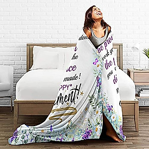 Retirement Gifts for Women Men 2021 Happy Retirement Ultra-Soft Throw Blankets Flannel Blanket for Bedding Sofa (Retirement 1, 60"x50")