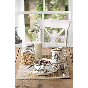 Portmeirion Botanic Garden Birds Collection Salad Plates | Set of 6 Plates 8.5 Inch with Assorted Bird Motifs | Made of Earthenware | Dishwasher and Microwave Safe | Made in England