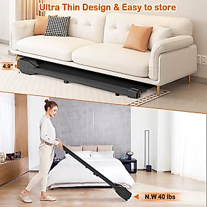 Walking Pad Under Desk Treadmill 2 in 1 Treadmills for Home Office Desk Treadmill for Walking Jogging Running with LED Display, Remote Control