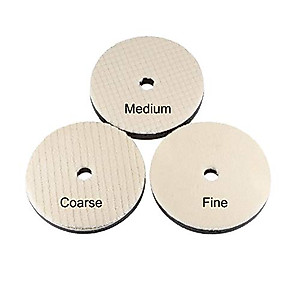 uxcell 6" Wool Felt Sponge Polishing Pad Hook and Loop Buffing Wheel with Hole Coarse Polishing for Orbital Polisher Buffer 2 Pcs