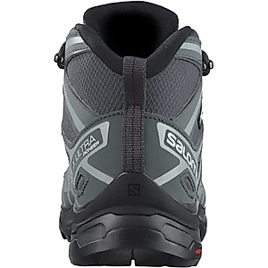 Salomon X Ultra Pioneer MID CLIMASALOMON Waterproof Hiking Boots for Women Trail Running Shoe, Ebony/Stormy Weather/Wine Tasting, 7.5