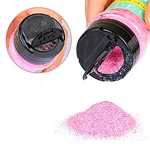 TORC 6 oz Pink Fine Glitter Set, Iridescent Pink Hot Pink Fine Glitter for Resin Crafts Tumblers Slime Cosmetic Nail Art Makeup Festival Decor