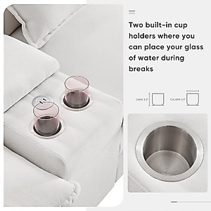 Neylory Modular Sectional Sofa, 123" Chenille Sectional Couches for Living Room, Modern U Shaped Cloud Couch Large Overstuffed Sofa with Chaise for Bedroom Apartment Office Beige