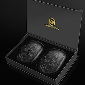 MONOCARBON Real Carbon Fiber Case for Airpods Max(2024 & 2020),Military Grade Protective Hard Cover for Apple Airpods Max Headphone from Daily Scratch,High-End Luxury Essential Accessories