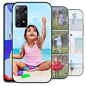 Eouine Custom Phone Case for Xiaomi Redmi Note 11 Pro（4G/5G） 2022 (6.67") - Personalized Picture Phone Cases Black Customizable Case Customize Photo Text Design Cover - Customized Your Own Phone Case