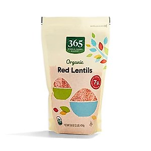 365 by Whole Foods Market, Organic Red Lentils, 16 Ounce