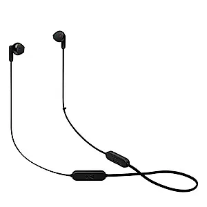 JBL Tune 215 - Bluetooth Wireless in-Ear Headphones with 3-Button Mic/Remote and Flat Cable - Black