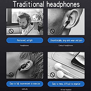 Bluetooth Headphones - Open Ear Sport Headphones, Bluetooth 5.2 Wireless Earphones with Built-in Mic, Sweat Resistant Headset for Running, Cycling, Hiking