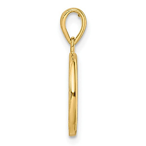 Diamond2Deal 14k Yellow Gold Tree of Life Circle Pendant (L-14mm W-14mm)