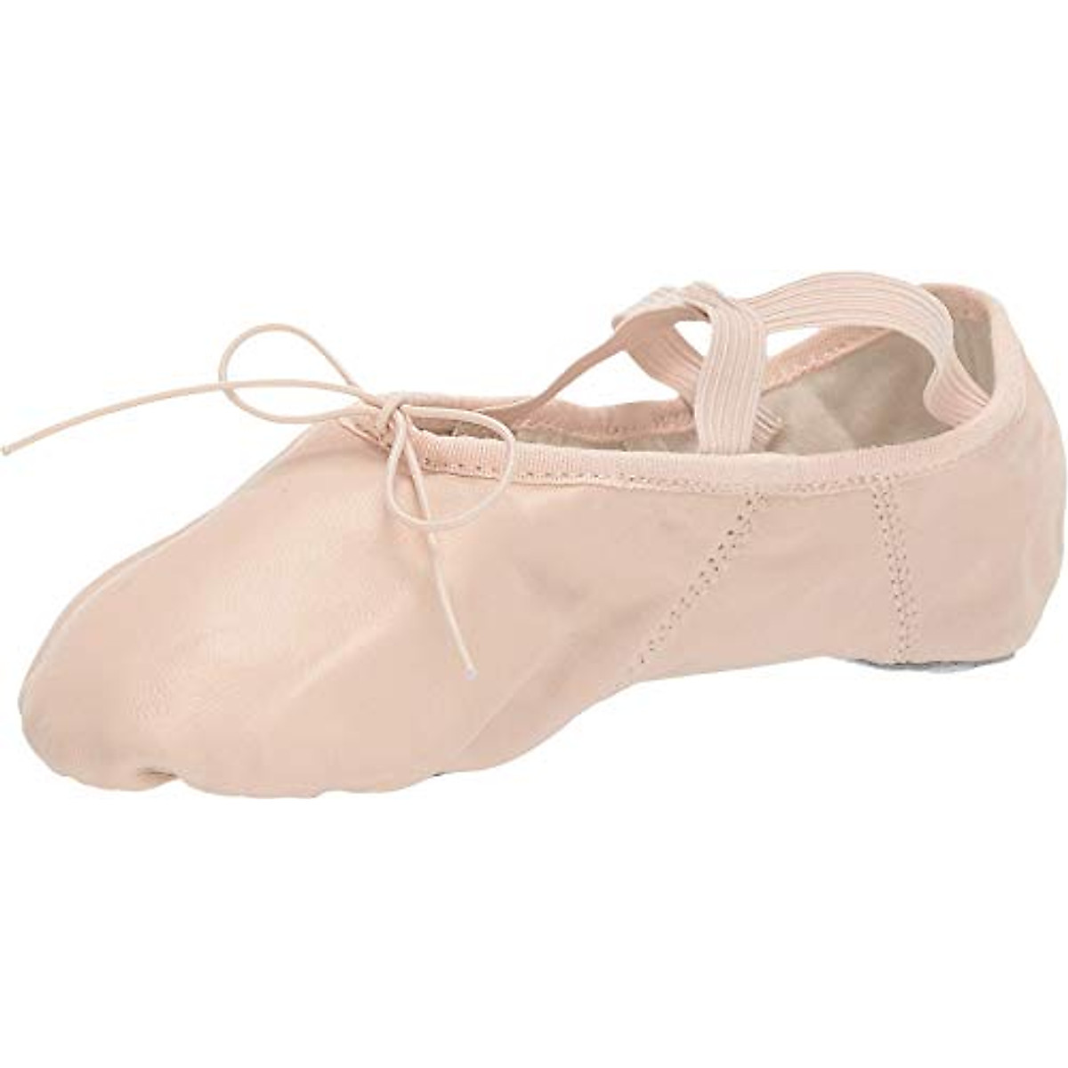 Capezio Women's Leather Juliet Ballet Shoe, Light Pink, 8 Wide