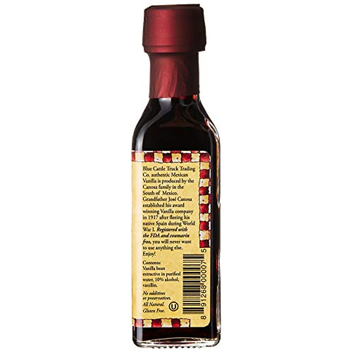 Blue Cattle Truck Trading Co. Traditional Gourmet Mexican Vanilla Extract , Small, 3.3 Ounce