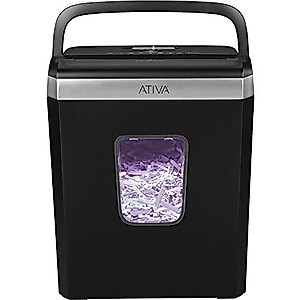 Ativa® 6-Sheet Cross-Cut Shredder, Black, A06CC19