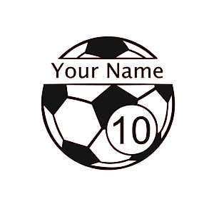 Custom Soccer Vinyl Decal - Fútbol Bumper Sticker, for Tumblers, Laptops, Car Windows - Pick Your Players Name, Number, Size and Color
