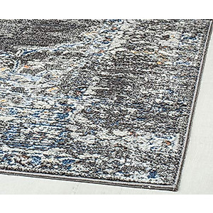 Rugs America Preston PS35A Shadow Bay Blossom Transitional Vintage Area Rug, 8'0"X10'0"