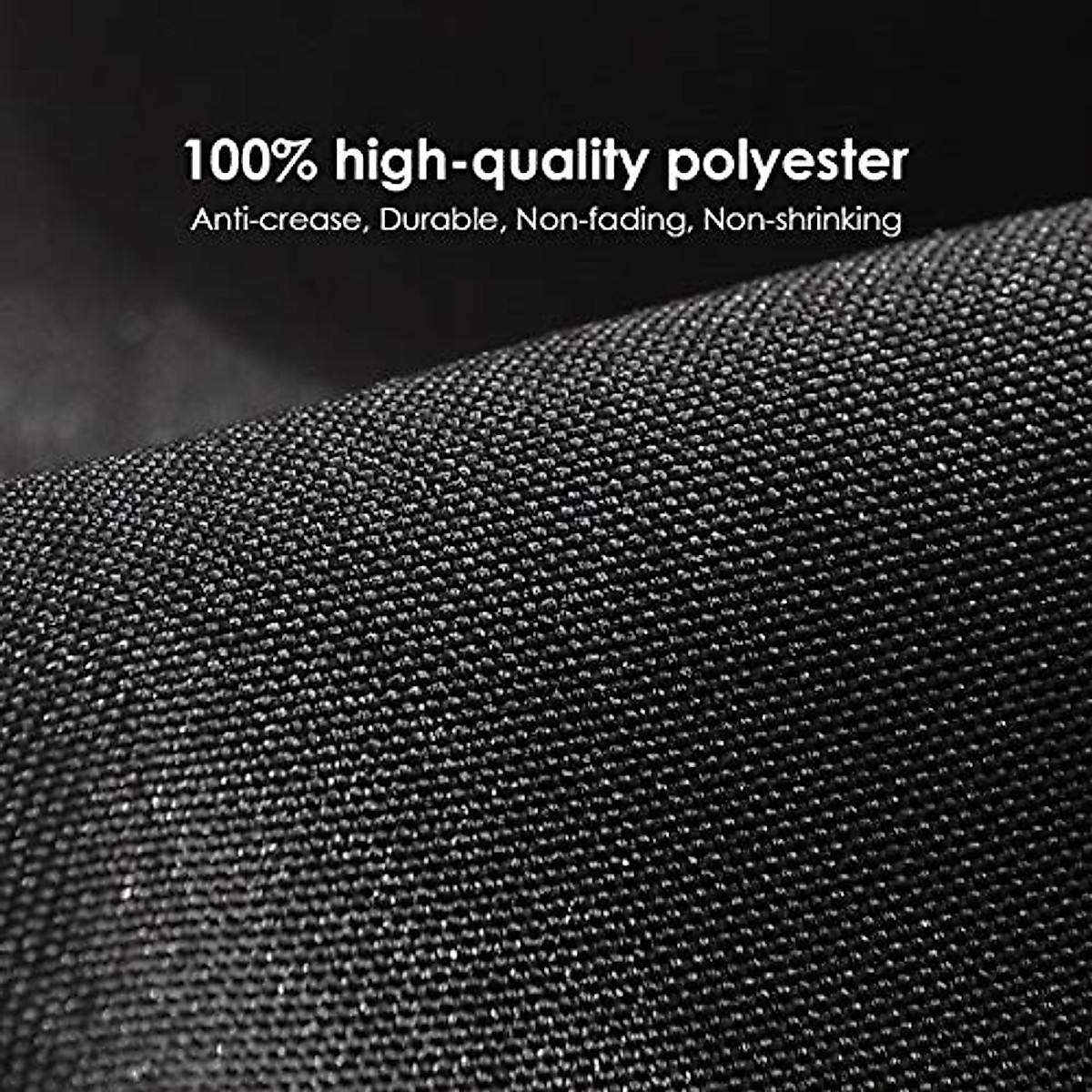 FURNLIK EVENTSDECO Square Tablecloth Black Polyester Table Cloth 200 GSM 52x52 Fabric Table Cloths for Banquet Buffet Kitchen Dining and Party