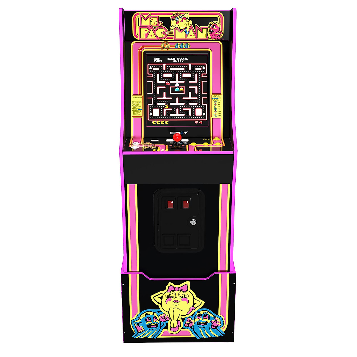 Arcade1Up BANDAI NAMCO Legacy Arcade Game Ms. PAC-MAN™ Edition – Arcade Machine for Home - 14 Classic Games