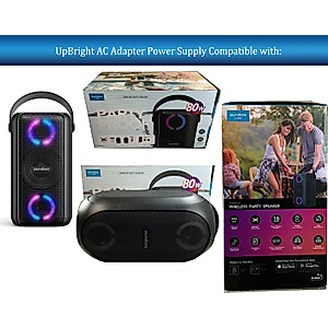 UpBright 15V AC/DC Adapter Compatible with Anker Soundcore Trance A3393 A3393011 AK-A3393011 AKA3393011 Mega A3392 A3392H11 Bluetooth Waterproof Wireless Speaker 15VDC 3A Power Supply Battery Charger