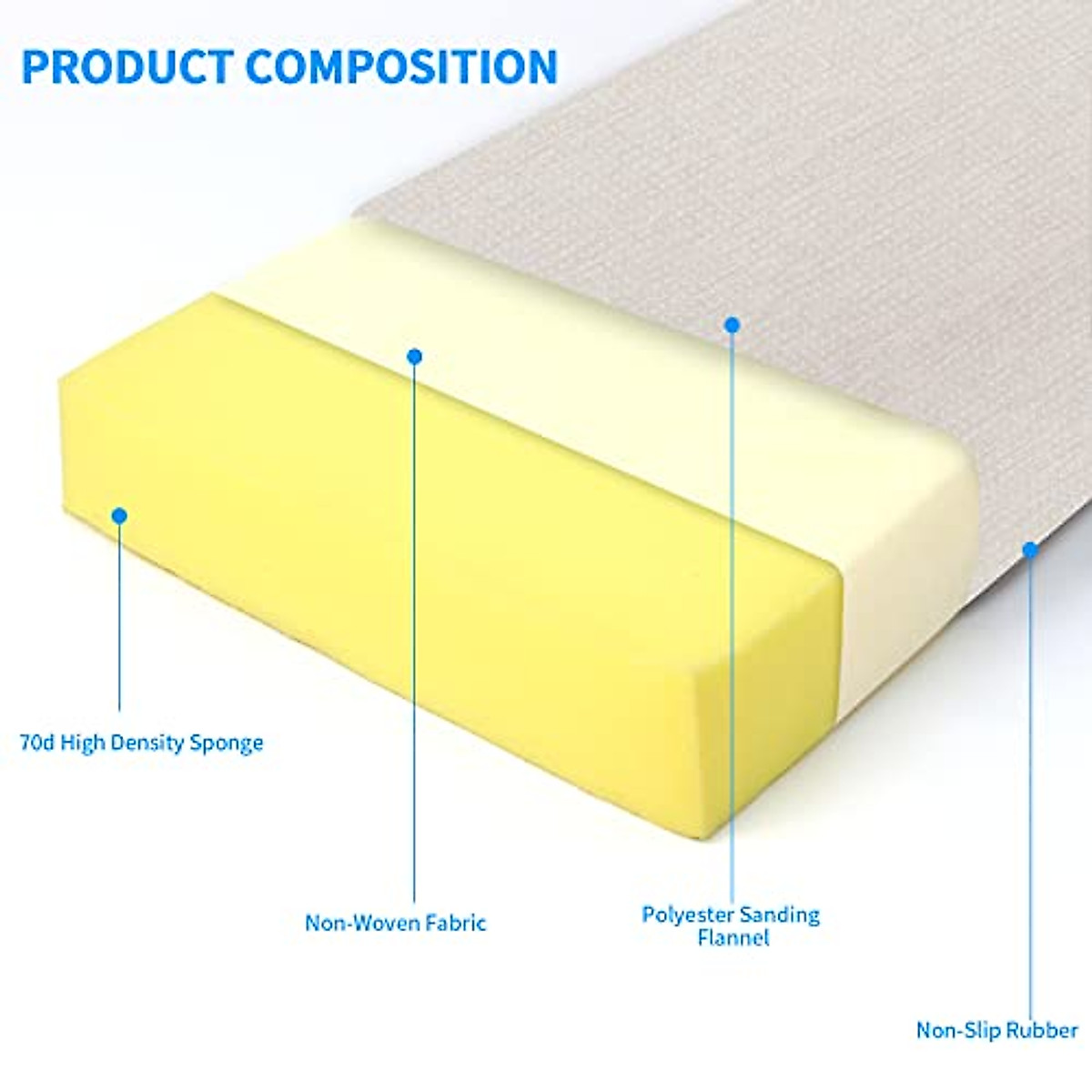 Millsilo Custom Size Bench Cushion for Indoor Outdoor Furniture, Non-Slip Window Seat Cushions, Piano Dining Cushion for Bench, Long Storage Bench Cushion, Washable Cover, 70D High Density Sponge