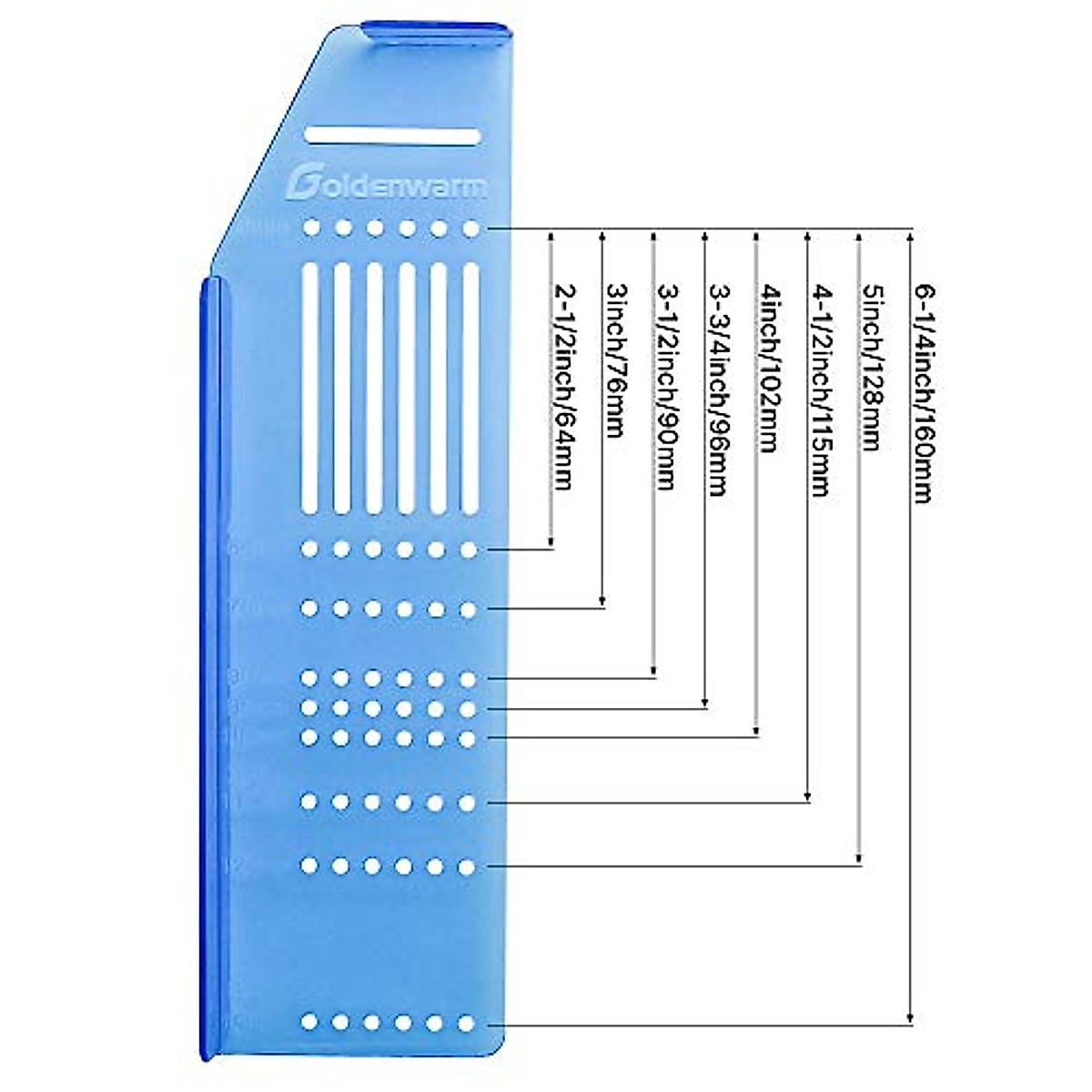 goldenwarm Cabinet Pull Template Door Template Drawer Pull Drill Template 1 Pack - TM160 Cabinet Handle Drill Mounting Drill Mounting Template