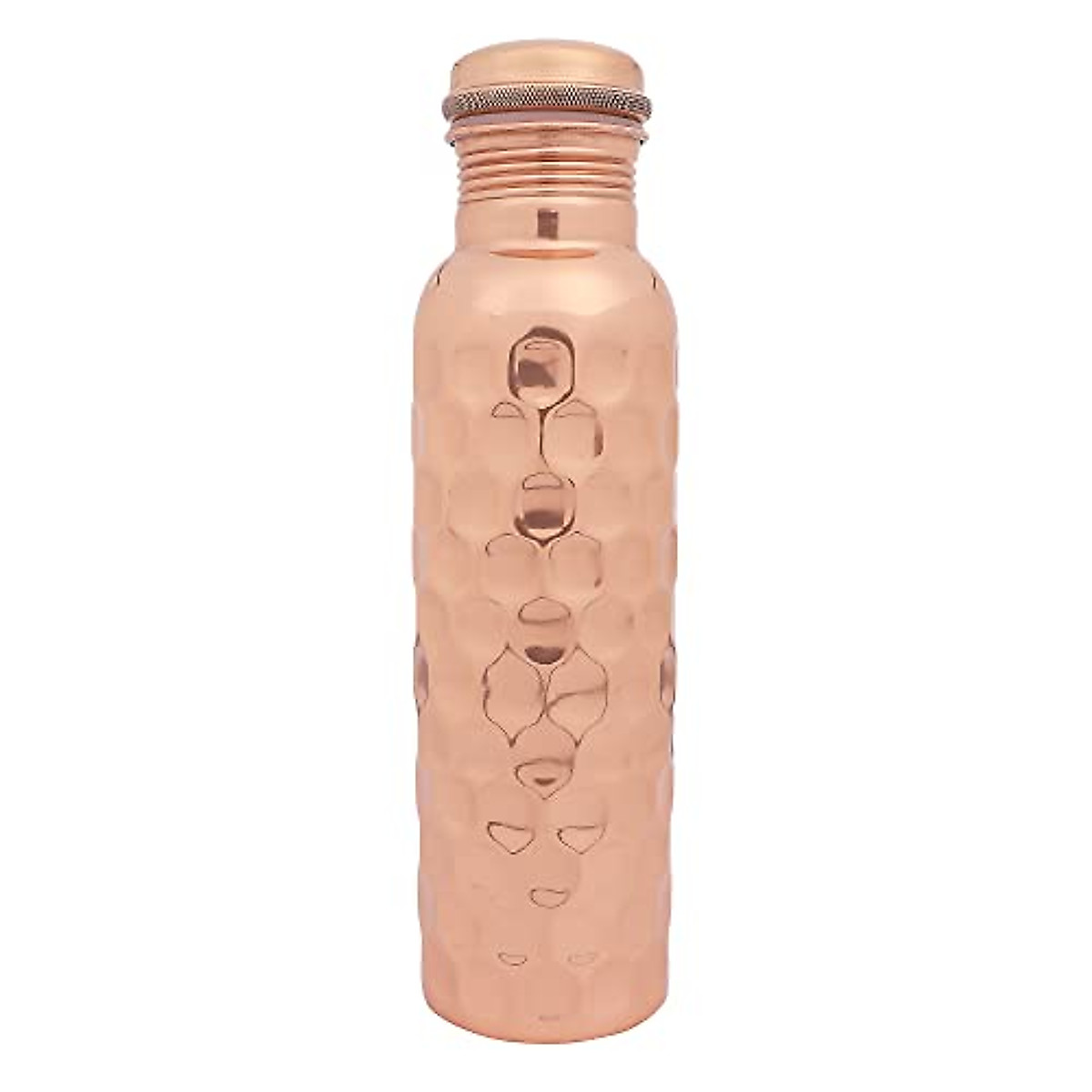Pure Copper yoga Handmade Diamond Hammered Design Leak Proof Bottle 1000 ML diamond hammered design Copper Bottle Outside Lacquer Coated, inside polish Health Benefit Leak Proof 1000 ml copper bottle.