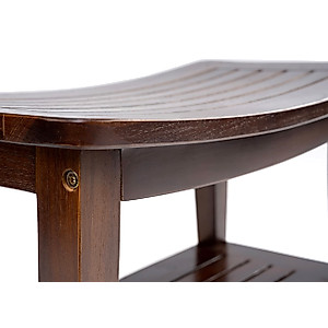 ALATEAK Waterproof Shower Bath Spa Bench Stool with Shelf Storage