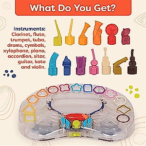 B. toys by Battat B. Symphony Musical Toy Orchestra for Kids – 13 Musical Instruments for Classical Music for Babies and Toddlers – Interactive Kids Music Toys with Lights and 15 Songs , White