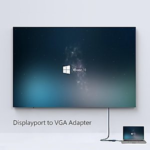 Anbear DisplayPort to VGA Adapter, Display Port to VGA Converter Gold Plated (Male to Female) for DisplayPort Enabled Desktops and Laptops to VGA Converter Connect Displays… (10Pack, DP)