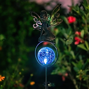 VEWOSTAR Outdoor Solar Light Fairy Decor Path Light Solar Light Stake for Garden Patio Yard