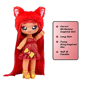 Na Na Na Surprise Sweetest Gems™ Ruby Frost 7.5" Fashion Doll Garnet Birthstone-Inspired with Red Hair, Taffeta Dress and Brush, Poseable, Great Toy Gift for Kids Girls Boys Ages 5 6 7 8+ Years