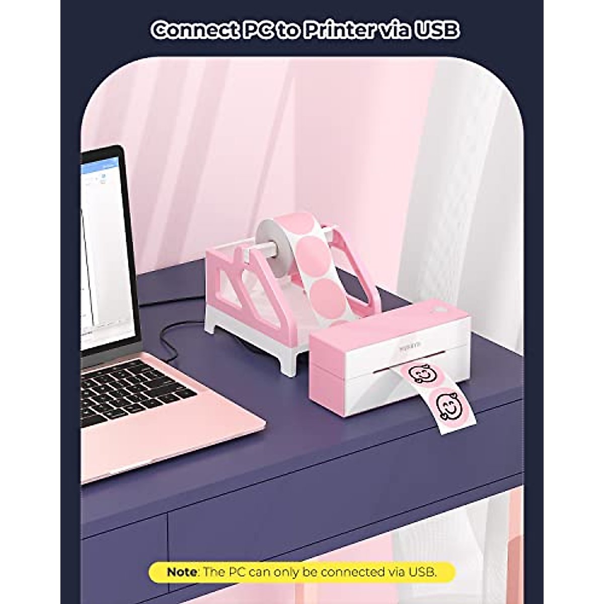 MUNBYN Bluetooth Thermal Label Printer, 4x6 Shipping Label Printer for Shipping Packages, Compatible with iOS, Android, PC, Mac, Chrome OS, Etsy, Ebay, Shopify, Amazon, USPS and More