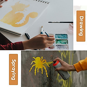 Halloween Stencils for Painting on Wood Walls Crafts Canvas, Reusable Happy Halloween/Trick or Treat/Spider Web/Skull/Bats/Cat/Ghost Painting Stencils for Halloween Decorations