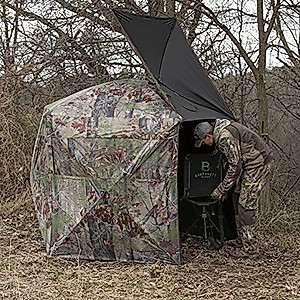 Barronett Blinds® Feather Five, Portable Hunting Blind, Huge Interior, Lightweight, 4-Person, Bloodtrail® Backwoods, 72” x 84” x 84”, FF500BW