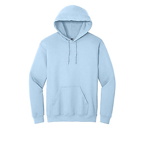 Hooded Pullover Sweat Shirt Heavy Blend 50/50 7.75 oz. by Gildan (Style# 18500) (Large, Light Blue)
