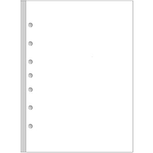Mini Binder Blank Filler Paper for 3 or 7 Ring Binders - 100 Sheets/200 Pages Loose Leaf Paper Blank Refills, Desk Size 4, 100gsm Blank Paper, 5.8" x 8.5"