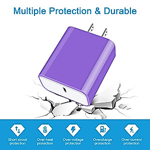 Type C Charger Fast Charging Block, 20W USB C Fast Wall Charger with 6FT C Charger Cable for Samsung Galaxy A14 A03s A13 A53 5G A23 A73 A04s S23 S22 Ultra S21 S20FE S10e Note 10, Pixel 7Pro 6a 6Pro 5a