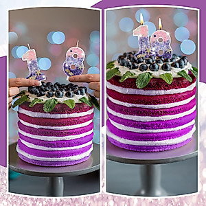 6 Pcs Birthday Candles, 2.8 Inch Mermaid Theme Birthday Cake The Number 0-9 Candles, 1 Pcs Number 3 Pcs Mermaid Tail and 2 Pcs Shell Candles for Birthday Decorations Mermaid Themed Party (Number 6)