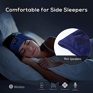Fulext Sleep Headphones Wireless, Upgrage Wireless Sports Headband Headphones with Ultra-Thin HD Stereo Speakers Long Time Play for Side Sleepers Running Yoga Travel, Gifts for Men Women