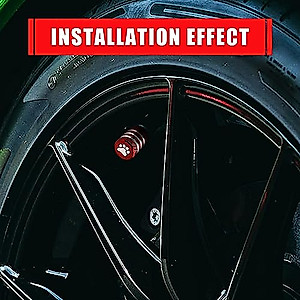 gunhunt 5 PCS Dog Paw Car Tire Caps, Tire Valve Stem Cap Cover, Aluminum Alloy Valve Cap, for Car, Truck, Motorcycle (Red)