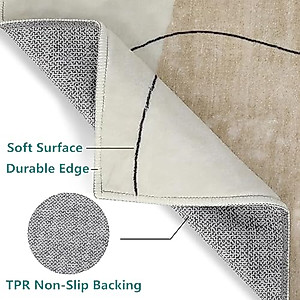 White and Gold Marble Area Rugs, 5x7ft Stylish Chic Aesthetic Kid Pet Friendly Indoor Rugs Soft Non Slip Washable Accent Carpet for Living Room Bedroom Entrance Hardwood Floor Decor