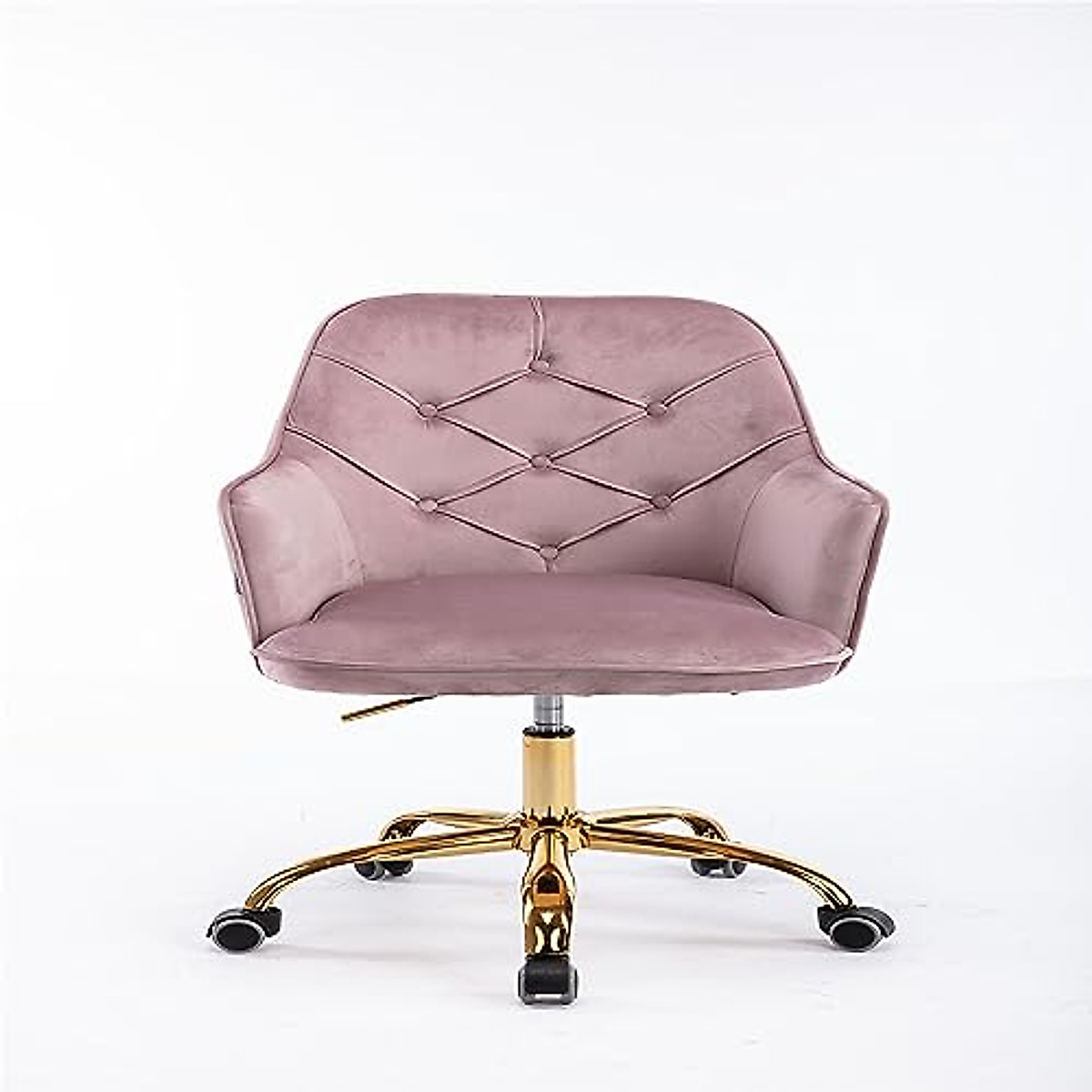 Velvet Swivel Shell Chair for Living Room,Office Chair, Modern Leisure Arm Chair Pink