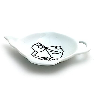 Kermit Drinking Tea meme teabag holder, teapot shaped tea bag dish - Lennymud by Lorrie Veasey