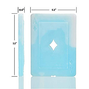 HOTFUN Ice Packs for Lunch Box Slim Reusable Freezer Dry Ice Pack for Coolers Keep Cold and Fresh for Outdoor Camping Picnic and Parties (Set of 6), blue
