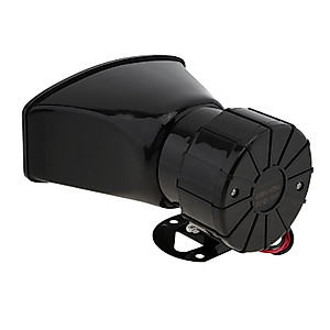 ePathChina 7 Tone Sound Loud Car Siren Vehicle Horn Hooter/Ambulance/Siren/Traffic Sound with Black Remote Controller 12V 100W (1PC Remote Controller)