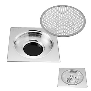 COMNICO Shower Drain Hair Catcher 4.7inch Stainless Metal Strong Sturdy Bathtub Drain Cover Protector Bathtub Catcher Filter Stopper for Bathroom Kitchen