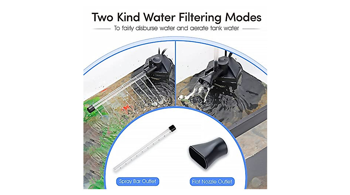 hygger Aquarium Corner Filter 85GPH for Small Fish Tanks